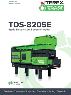 TDS-820SE | Low Speed Shredder | Terex Recycling Systems